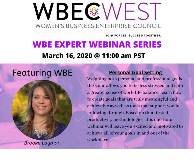 WBE Expert Webinar Series | WBEC West Events